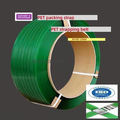 China High-speed PET strapping steel strap 9-25mm PET packaging belt for pneumatic strapping machines for sale