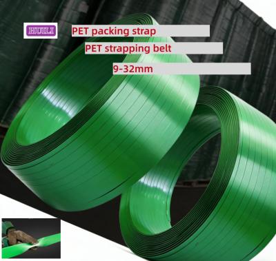 China 9–25 mm PET strapping belt  Automatic PET packaging band  from recycled PET bottle flakes for sale