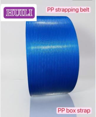 China Packaging material: PP packing belt 5mm transparent PP strapping with 100% PP polypropylene for sale