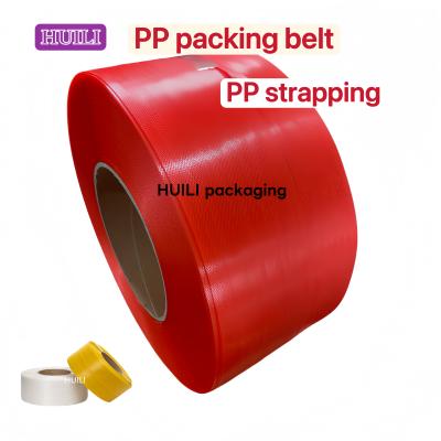 China 11mm PP strapping PP strapping belt transparent PP packaging strap with Semi Automatic strapping machine for sale