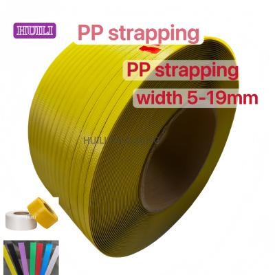 China Automatic PP packing straps 5-15mm polypropylene PP strapping for automatic strapping machine for sale
