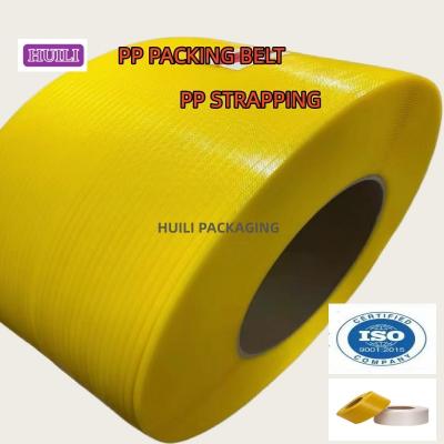 China Automatic PP packing straps 15mm PP packing belt for automatic strapping machine for sale