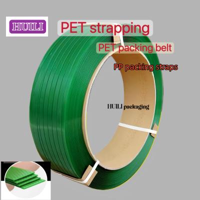 China PP PET strapping 12mm High tensile strength PET strapping belt with for Handheld strapping machine for sale