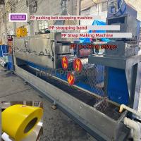 China PET Plastic Steel Belt Production Line Single Screw PET Belt Manufacturing Equipment 100-200m/min for sale