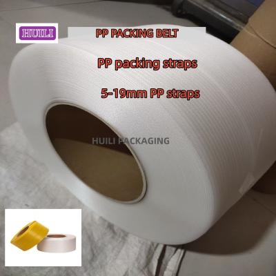 China PP polypropylene PP packing belt 11mm PP packing strapping for automatic strapping machines for sale
