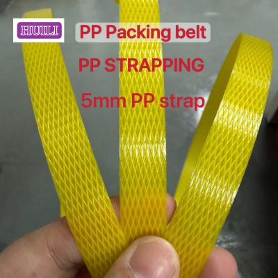 China 5mm PP Packing Straps Transparent PP PET packaging bnad PP strapping strap for high-speed packaging machines for sale
