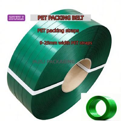China PET plastic steel belt 16mm PET packaging PET strapping belt for Extremely High Tensile for sale