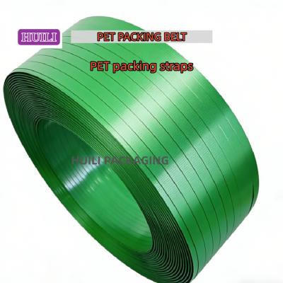 China PET plastic strap 16mm PET packaging PET strapping belt for Hand-held strapping tool for sale