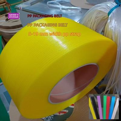 China Transparent PP strapping belt 12mm automatic PP packaging strap ultra-thin PP binding strap for sale