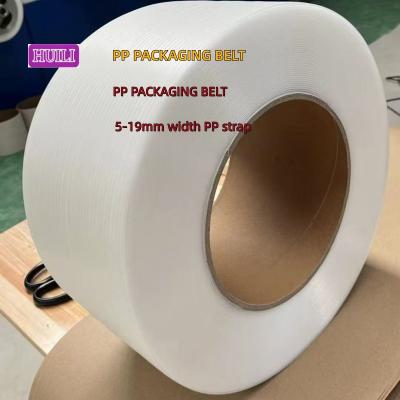 China Transparent 12mm PP polypropylene strapping belt PET PP strapping straps for Cardboard box bundling for sale