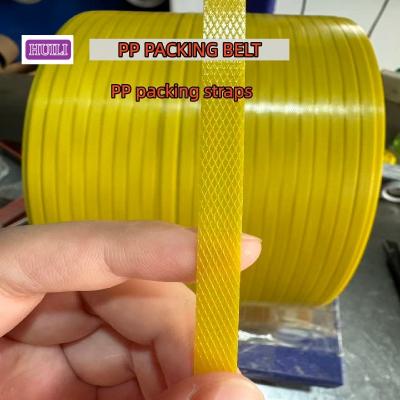 China PP packing belt transparent 5mm strapping high-speed strapping 100% recycled PP strapping for sale