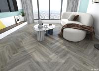 China 610x128mm Herringbone SPC Flooring Real Wood Grain Texture Matte 5-7 Degrees for sale