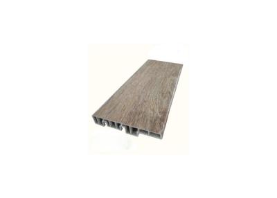 China Grey SPC Skirting Board 2400x100x15mm Anti Discoloration Hotel Flooring Accessories for sale