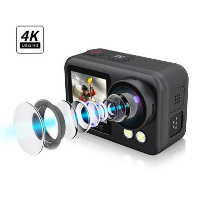 China Waterproof Action Sports Camera Small 4K 60FPS 720P 240FPS WiFi Dual Screen Mini for sale
