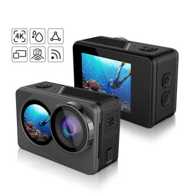 China Real 4K 60fps 4K Ultra HD Action Camera Dual Screen 30M Waterproof Sport Camera FM07 for sale