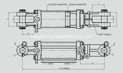 China 3000PSI AG Nitriding rod standard Tie-rod hydraulic cylinder for sale