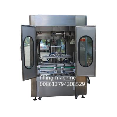 China 0.8MPa 1000ml 4 Head Self Flow Bottle Filling Line for sale