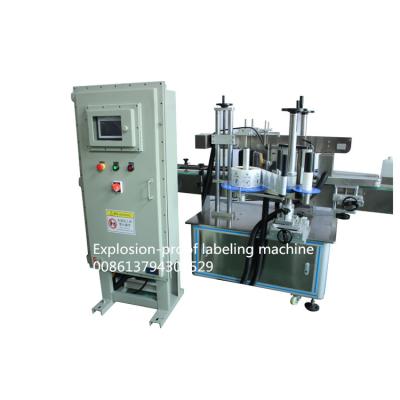 China Two Side Explosion Proof Sticker Labelling Machine 80 Bottles/Minute for sale