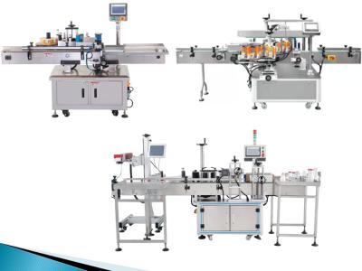 China PLC Control 25m/Min Round Flat Bottle Labelling Machine for sale