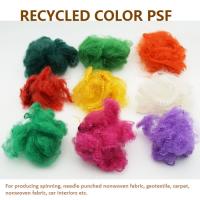 China Recycled PSF Dope Dyed Polyester 25mm For Non Woven Fabric for sale