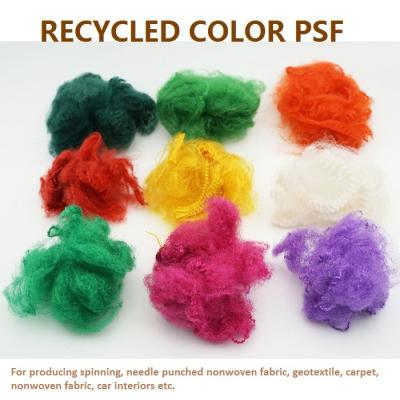 China Recycled PSF Dope Dyed Polyester 25mm For Non Woven Fabric for sale