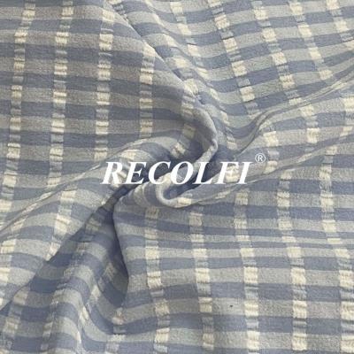 China 170gsm Eco Friendly Activewear Knit Fabric Crinkle Textured Ladies Swimwear for sale