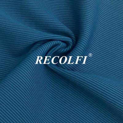 China Eco Ribbed Activewear Knit Fabric Dyeable Yoga Wear Stretch Leggings for sale