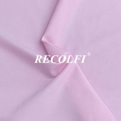 China Solid Color Recycled Activewear Knit Fabric 2 Way Elastane Athletic Wear for sale