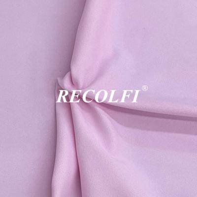 China Solid Color Recycled Activewear Knit Fabric 2 Way Elastane Athletic Wear for sale
