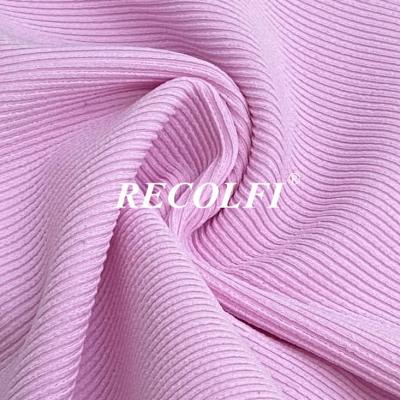 China Eco Friendly Ribbed Activewear Knit Fabric Printable Stretch Yoga Wear for sale