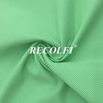 China Eco Rib Recycled Activewear Knit Fabric Digital Print Leggings Yoga Wear for sale