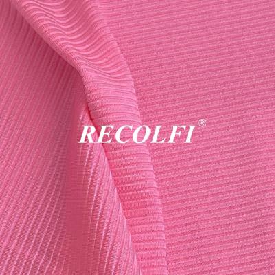 China Pink Activewear Knit Fabric 210GSM Eco Friendly Rib Yoga Wear Casual Leggings for sale