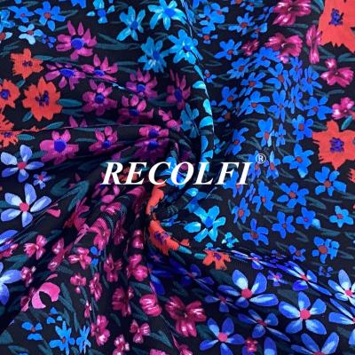 China Repreve Activewear Knit Fabric Digital Printing Breathable Wicking Leggings for sale