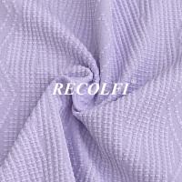China Anti Bacterial Activewear Knit Fabric Textured UV Protect Yoga Wear for sale