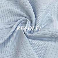 China Recycled Textured Activewear Knit Fabric Breathable UPF Wocking Leggings for sale