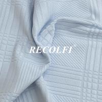 China Recycled Textured Activewear Knit Fabric Breathable UPF Wocking Leggings for sale