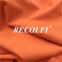 China High Upf Rating Recycled Spandex Fabric Orange Color For Ultimate Activewear for sale
