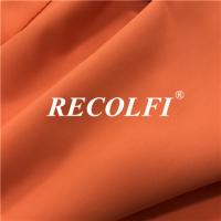 China High Upf Rating Recycled Spandex Fabric Orange Color For Ultimate Activewear for sale