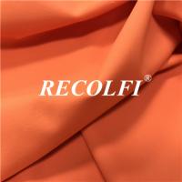 China High Upf Rating Recycled Spandex Fabric Orange Color For Ultimate Activewear for sale