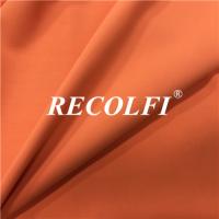 China High Upf Rating Recycled Spandex Fabric Orange Color For Ultimate Activewear for sale