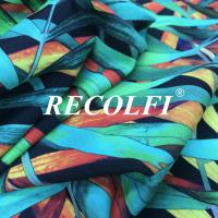 China Recycled Floral Print Fabric , Four Way Stretch Fabric For Texworld Usa Swim Sports for sale