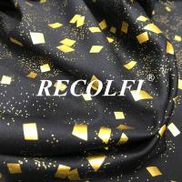 China Seamless Free Cut Activewear Knit Fabric Laser Foil Embossing Printed Colors for sale