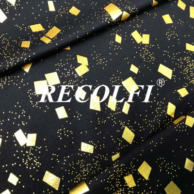 China Seamless Free Cut Activewear Knit Fabric Laser Foil Embossing Printed Colors for sale