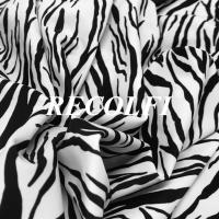 China Zebra Print Recycled Spandex Fabric Digital Print Colors 152CM Width for sale