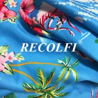 China Digital Print Ribbed Swimwear Fabric Repreve Nylon And ROICA Spandex Fiber for sale