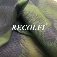 China Camo Print Recycled Mesh Fabric Roica Spandex X Lite Weight Top Green Tai Wan Yarns for sale