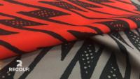 China Custom Transfer Paper Printing REPREVE Warp Knitted Fabric For Activewear for sale