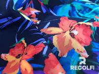 China 205GSM Recycled Swimwear Fabric Customized Ink Jet Digital Printing Lifelike Floral for sale