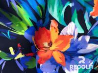 China 205GSM Recycled Swimwear Fabric Customized Ink Jet Digital Printing Lifelike Floral for sale