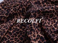China Leopard Printing Repreve Fabric Stretch Activewear Made From Recycled Plastic Workout Excercise for sale